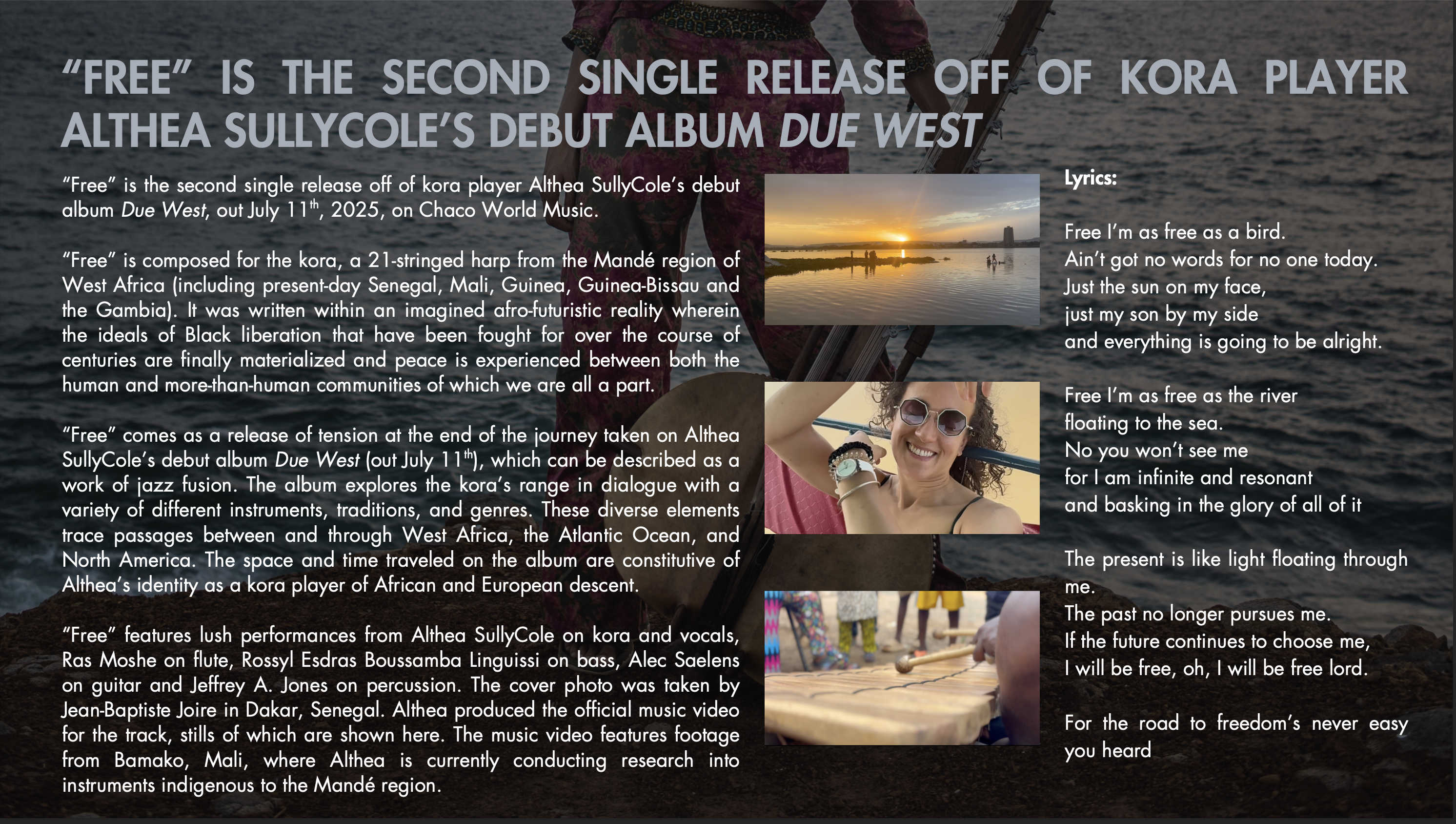 New Single Free Out Now – Althea SullyCole